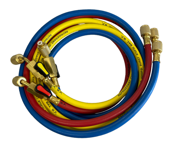 Javac Safe Standard Hose Set A2L/A3 1/4 x 5/16" Standard Ball Valve ...